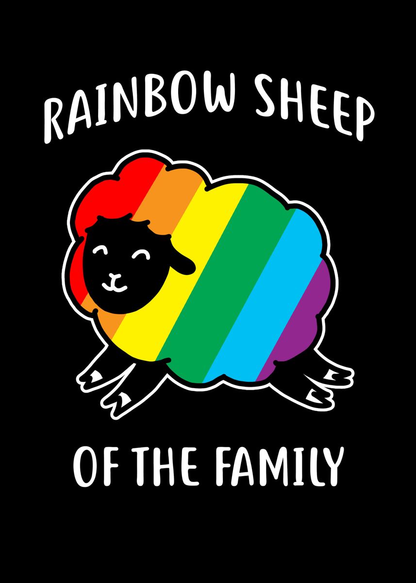 'Rainbow Sheep LGBT' Poster, picture, metal print, paint by Giovanni ...