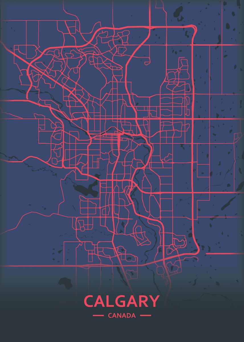 'Calgary' Poster, picture, metal print, paint by Alexandros Iosifidis ...