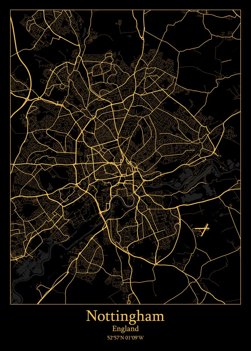 'Nottingham England' Poster by Iwoko | Displate
