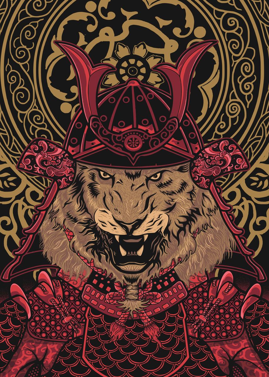 'Lion samurai' Poster by maulana yusup | Displate