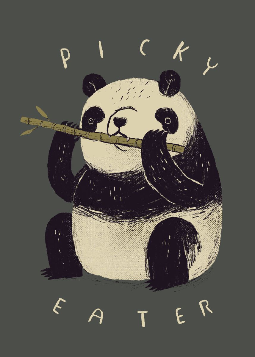 'picky eater' Poster, picture, metal print, paint by Louis roskosch ...