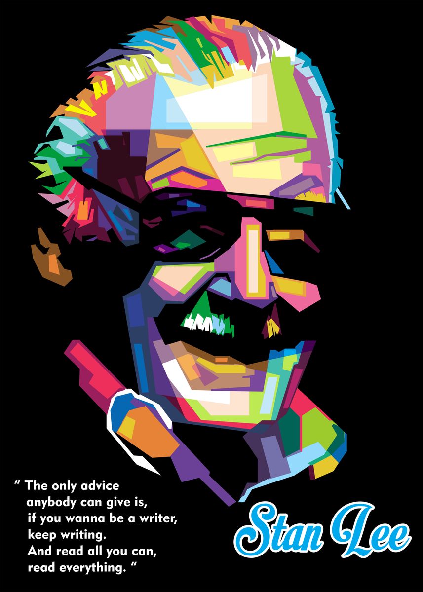 'Stan Lee' Poster, picture, metal print, paint by analisa art | Displate