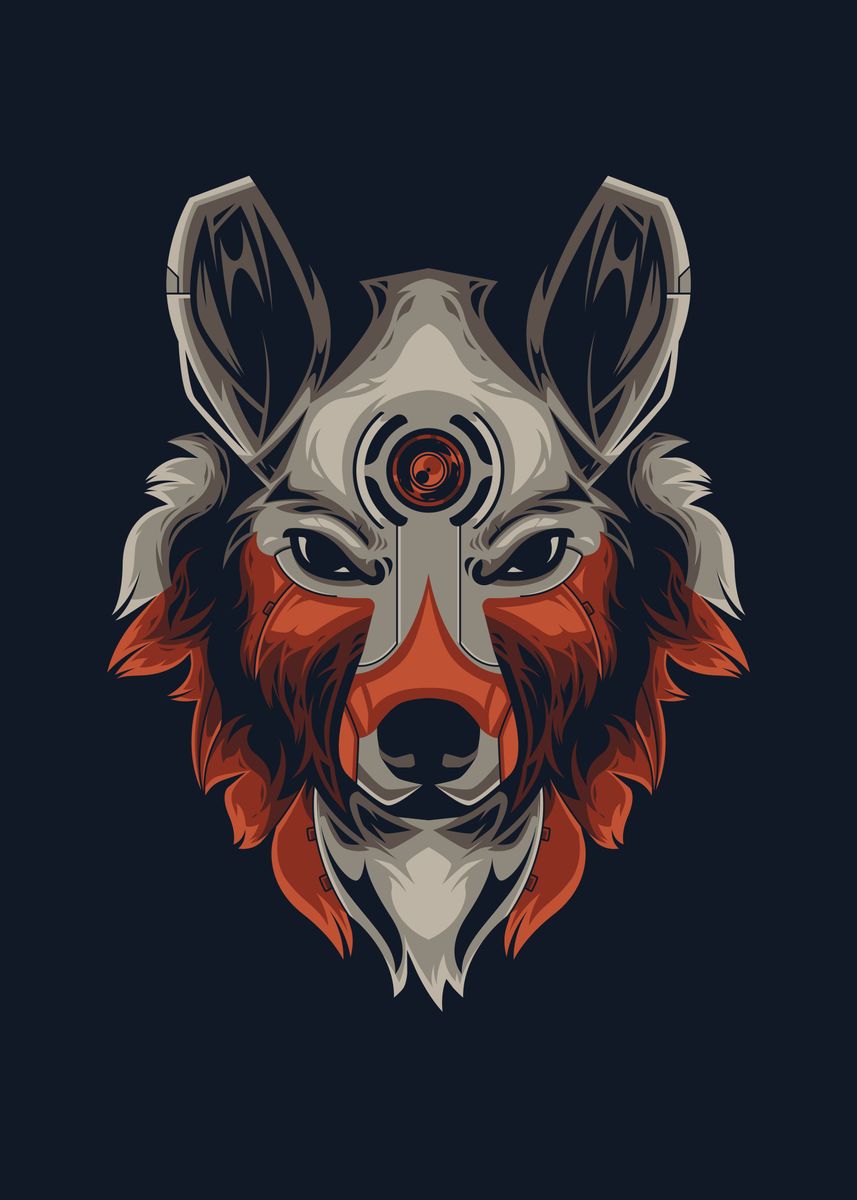 'Wolf Head' Poster by Wildan Kurniawan | Displate