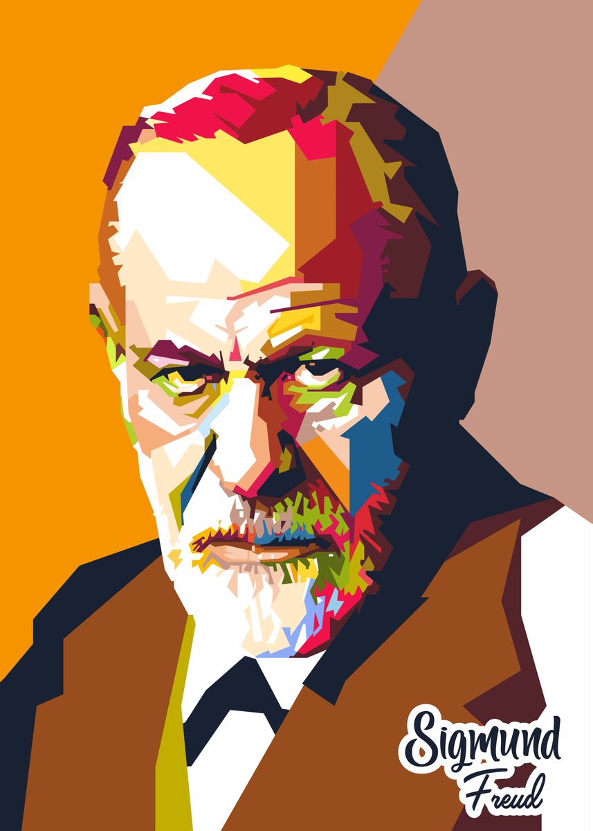 'Sigmund Freud Popart' Poster, picture, metal print, paint by Eki D ...