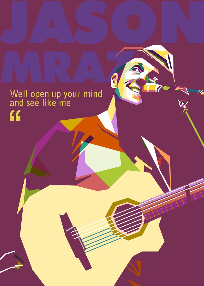 'Jason Mraz' Poster by Abby Baok | Displate