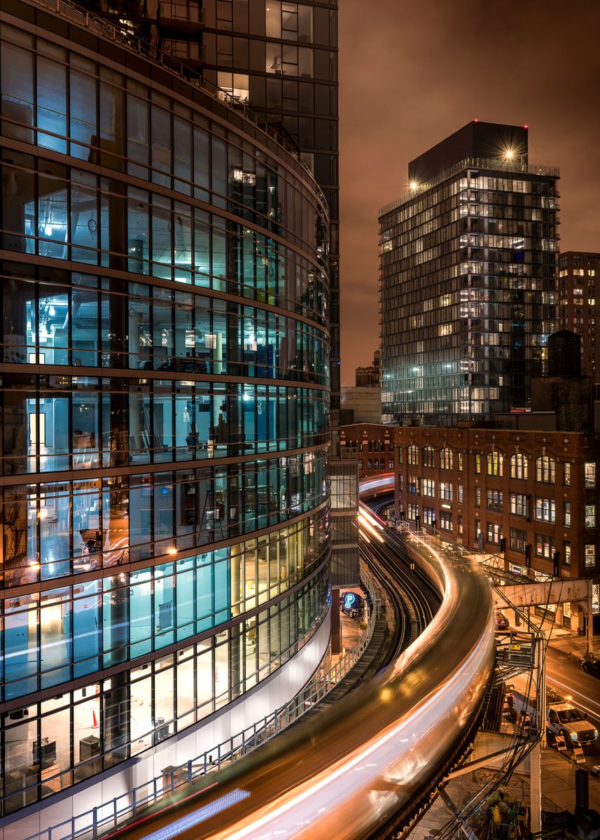 'L Train' Poster, picture, metal print, paint by yaniv bekerman | Displate