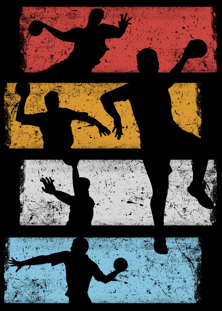 'Vintage Handball' Poster, picture, metal print, paint by Giovanni ...