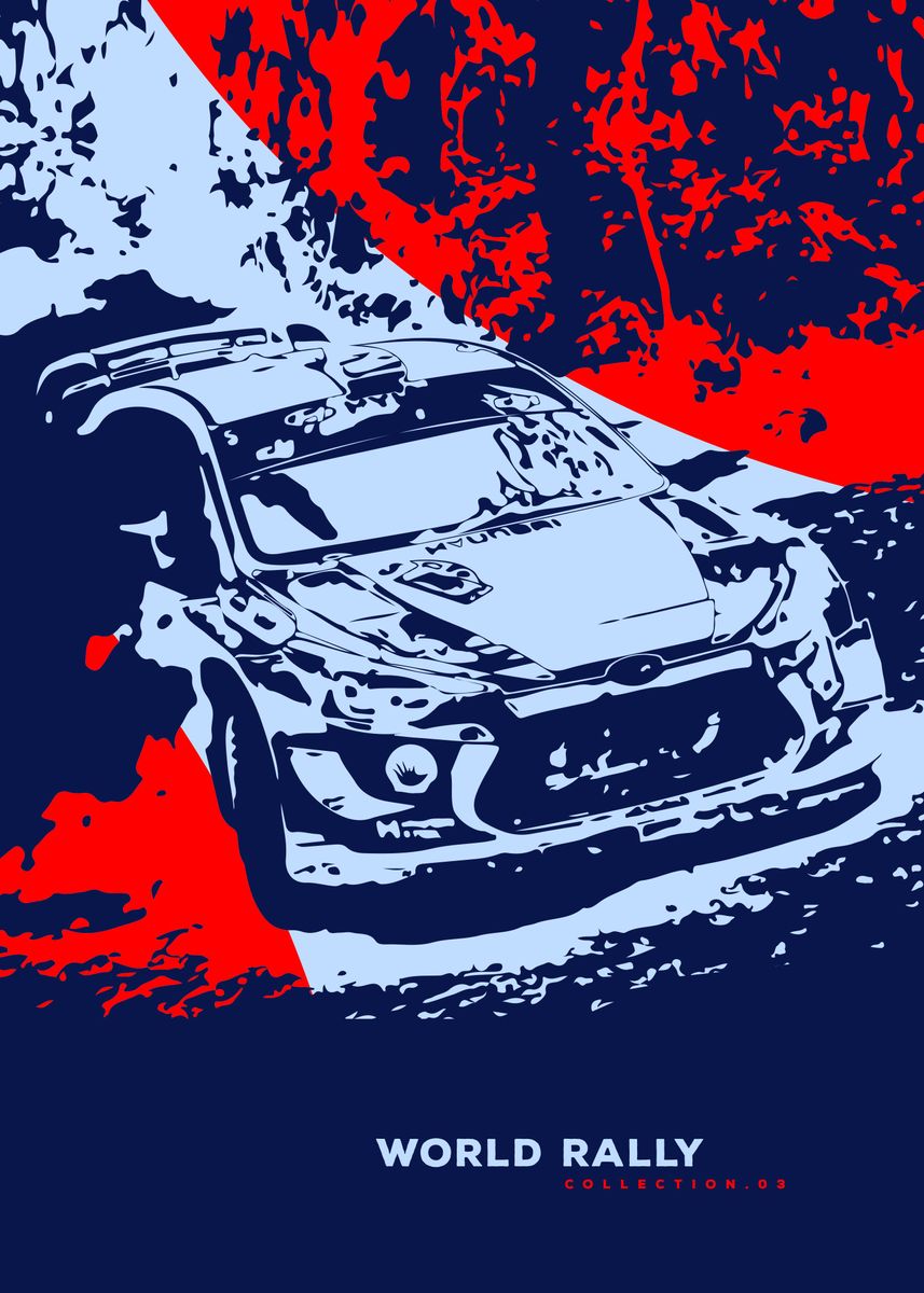 'World Rally 003' Poster, picture, metal print, paint by Przemysław ...