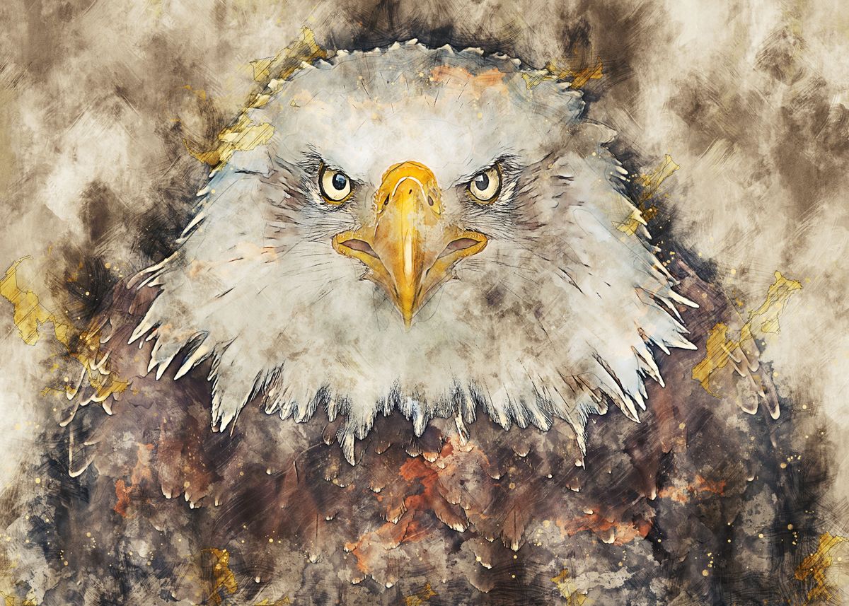 'Bald eagle' Poster by VM Designs | Displate