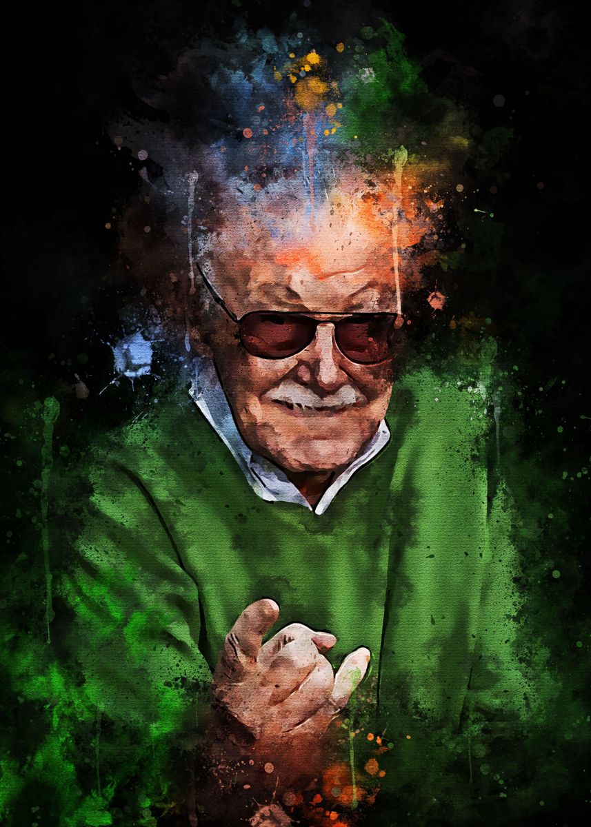 'Stan Lee the legend' Poster, picture, metal print, paint by Muhammad ...