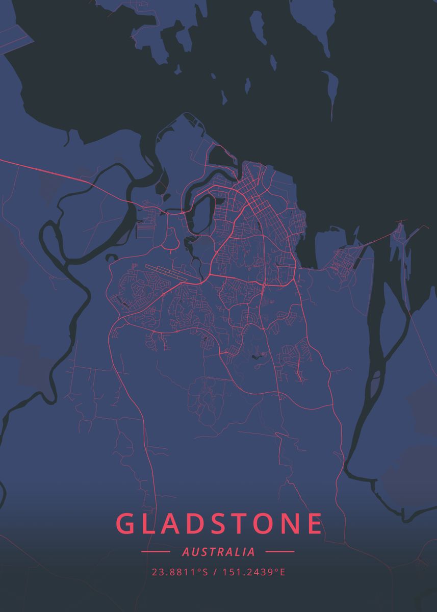 'Gladstone Australia' Poster, picture, metal print, paint by Designer ...