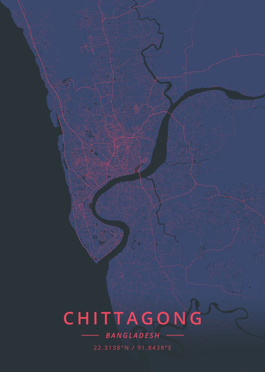 'Chittagong Bangladesh' Poster, picture, metal print, paint by Designer ...