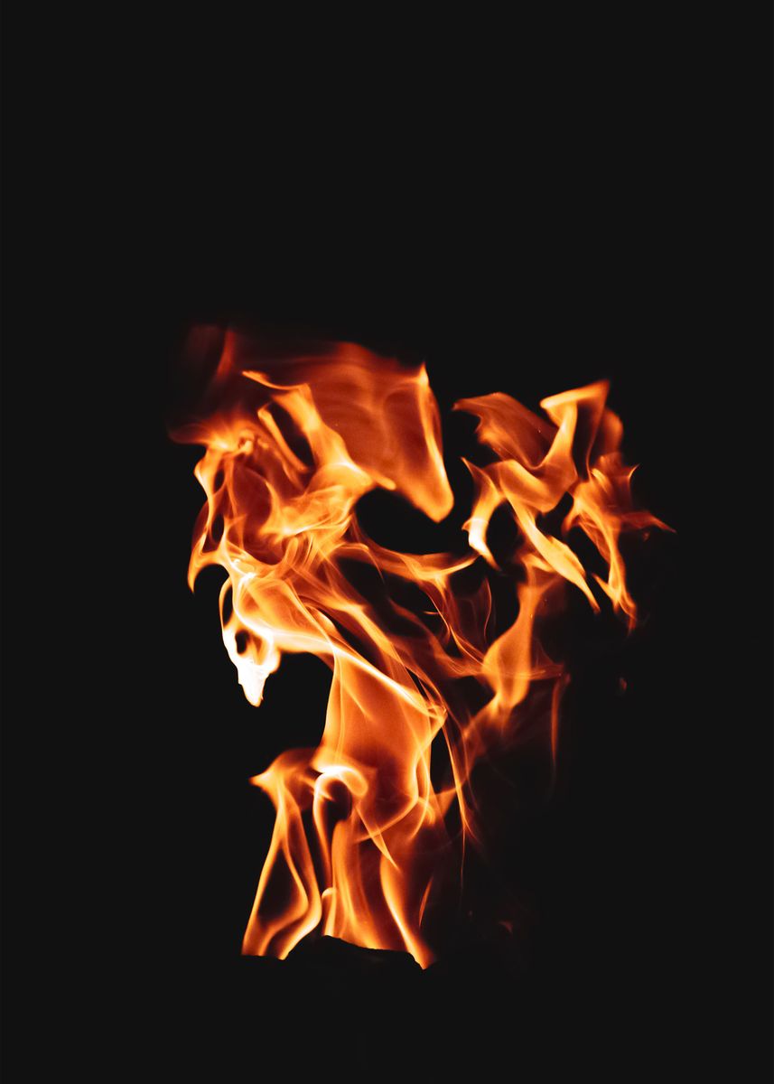 'Fire 81' Poster, picture, metal print, paint by Jenny B | Displate