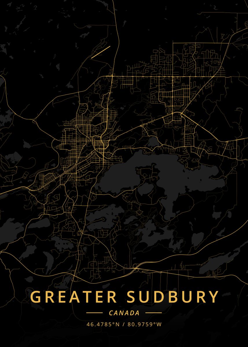 'Greater Sudbury Canada' Poster, picture, metal print, paint by ...