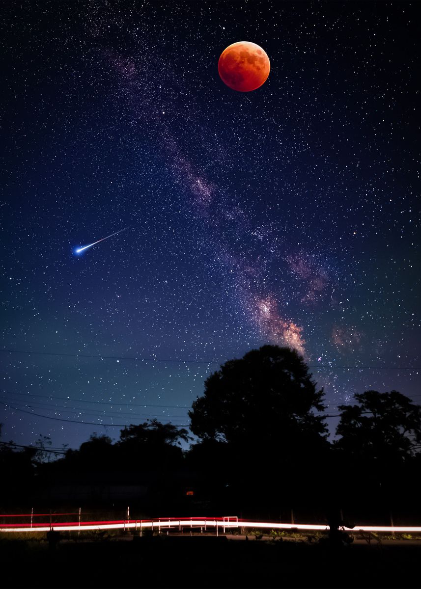 'Moon 99' Poster, picture, metal print, paint by Jenny B | Displate