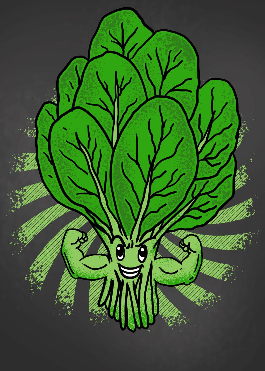 'Strong Spinach' Poster by Giovanni Poccatutte | Displate