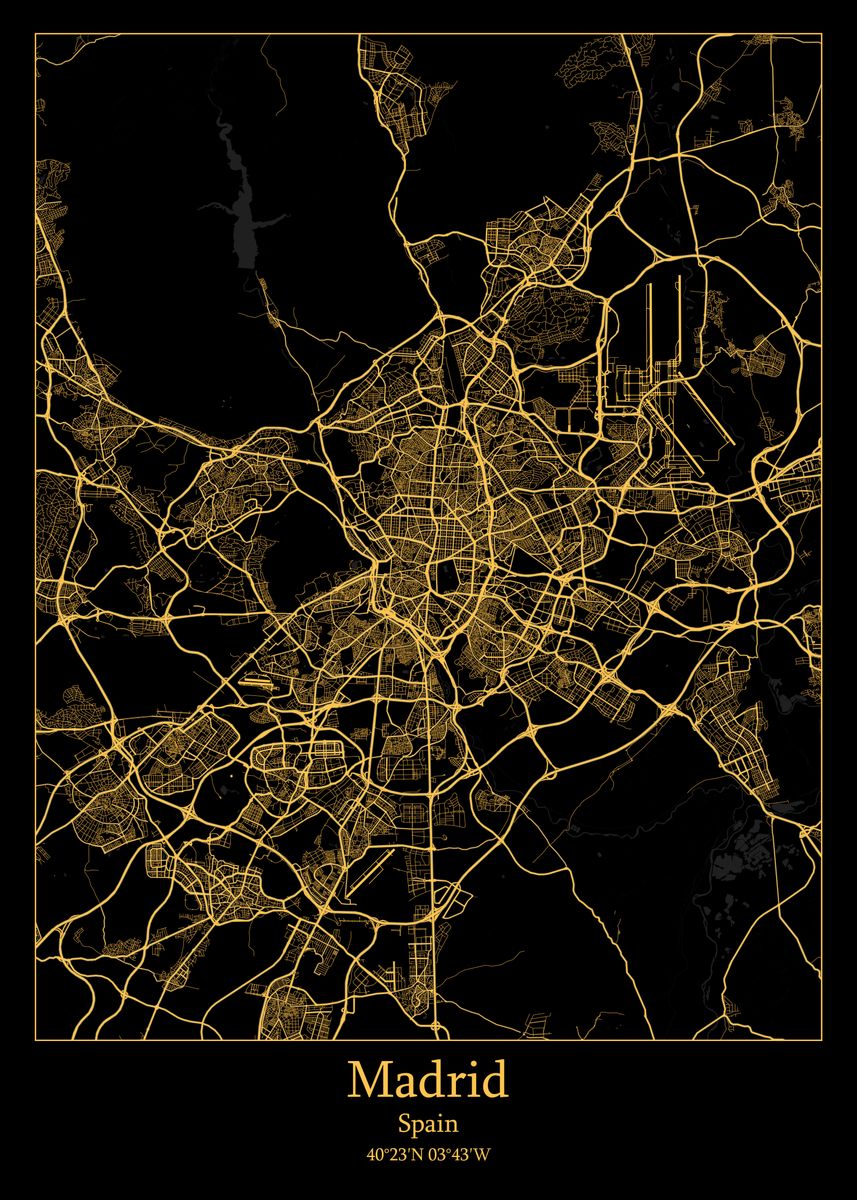 'Madrid Spain' Poster by Iwoko | Displate