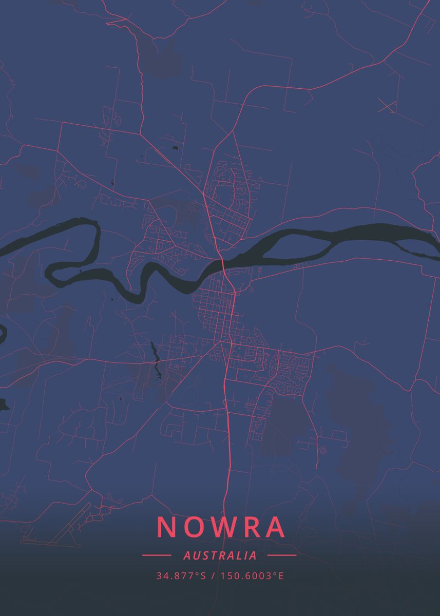 'Nowra Australia' Poster by Designer Map Art | Displate