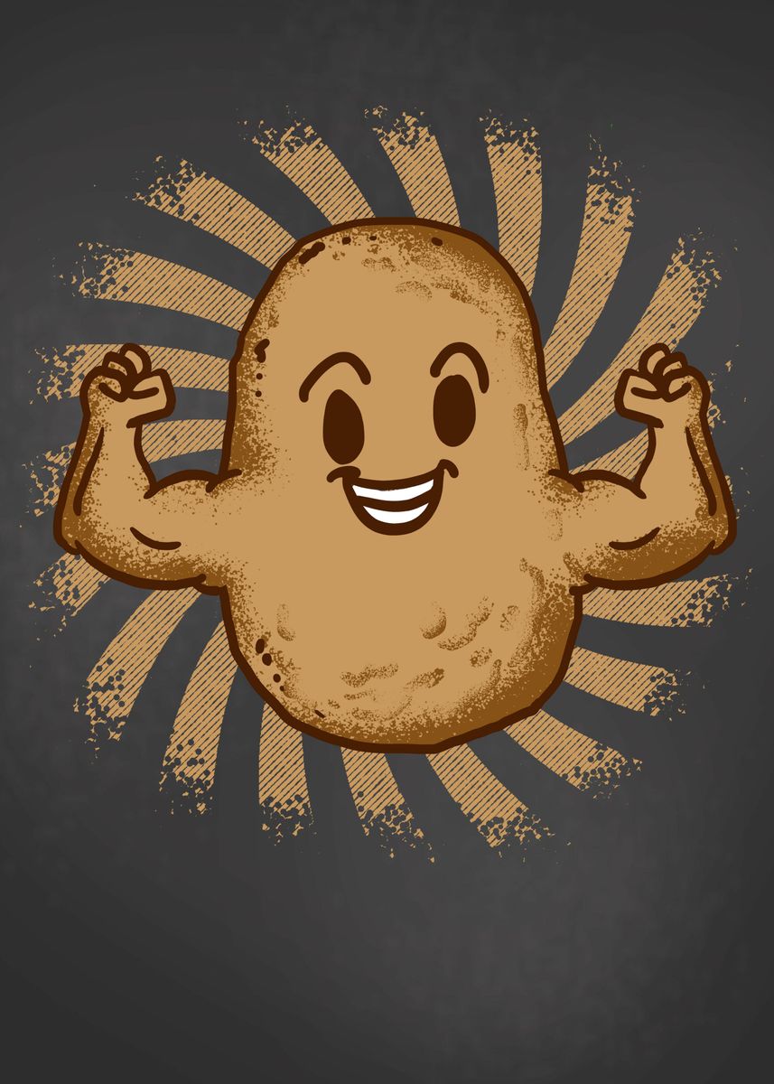 'Strong Potato' Poster, picture, metal print, paint by Giovanni ...