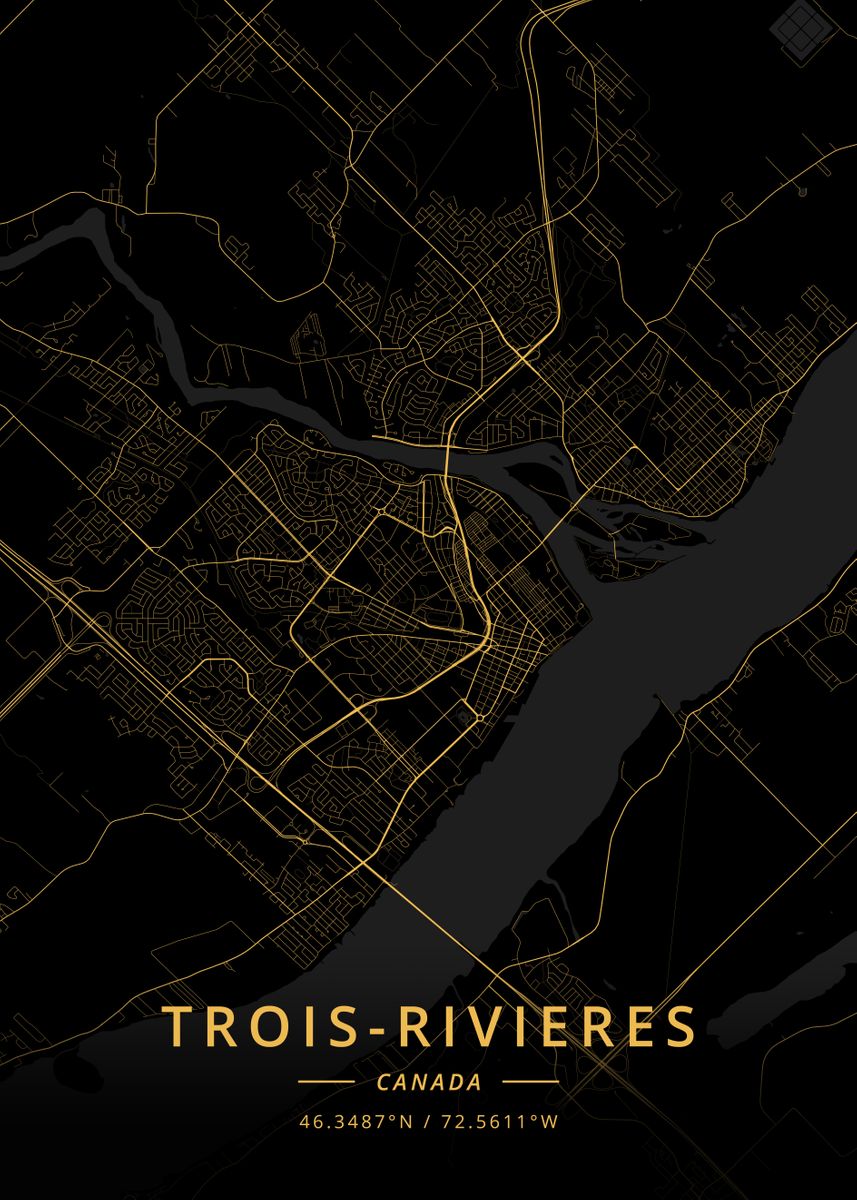 'TroisRivieres Canada' Poster, picture, metal print, paint by Designer ...