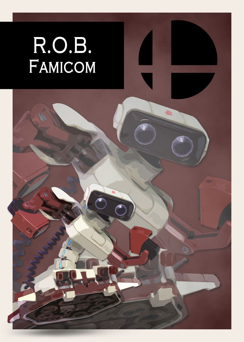 'ROB The Robot Famicom' Poster, picture, metal print, paint by Gemini ...