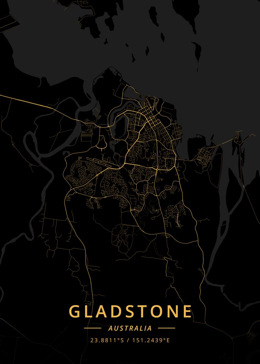 'Gladstone Australia' Poster, picture, metal print, paint by Designer ...