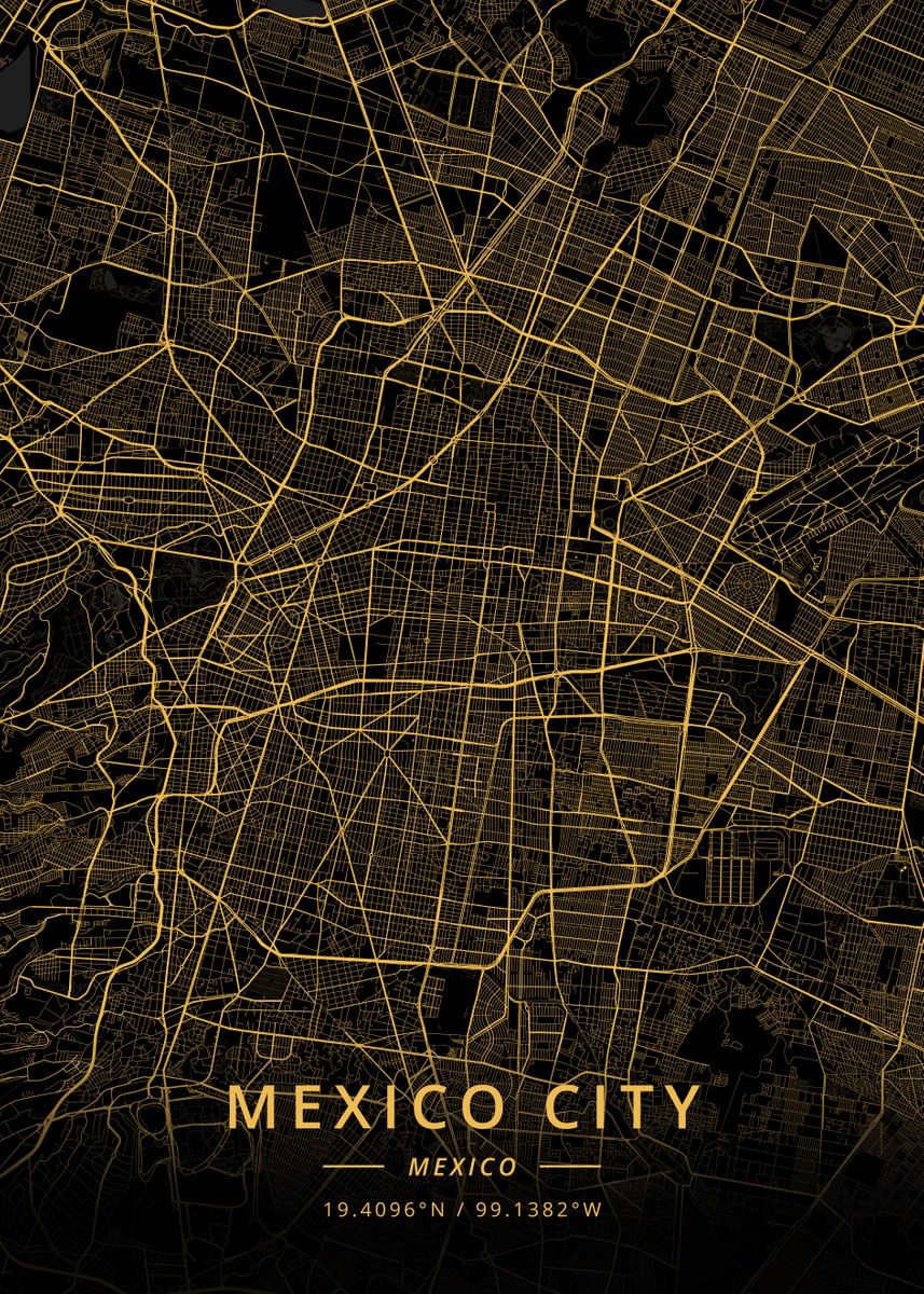 'Mexico City Mexico' Poster, picture, metal print, paint by Designer ...