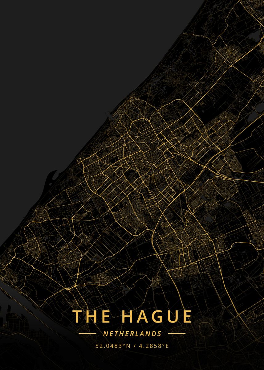 'The Hague Netherlands' Poster by Designer Map Art | Displate