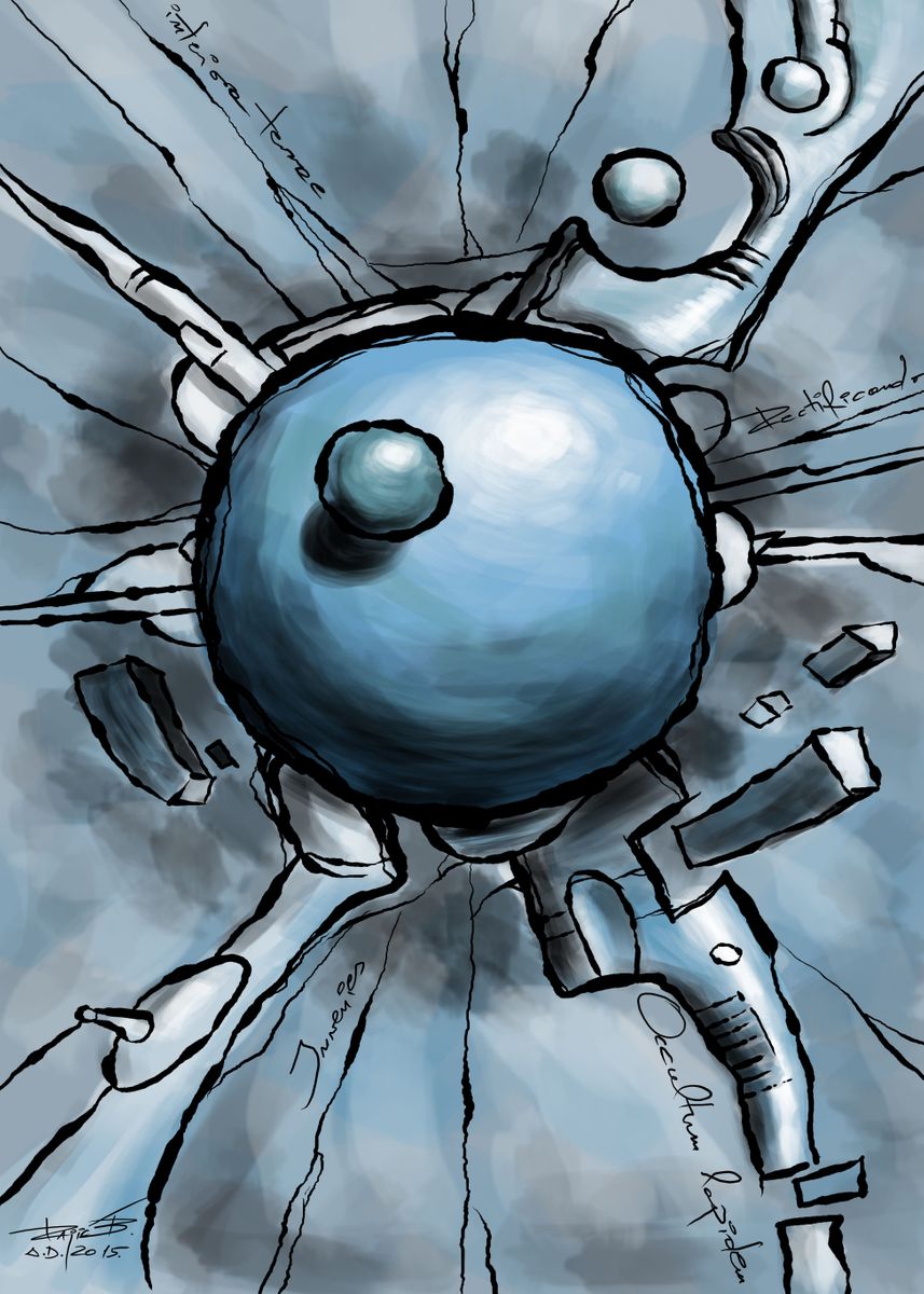 'Surreal orb painting' Poster, picture, metal print, paint by Boris ...