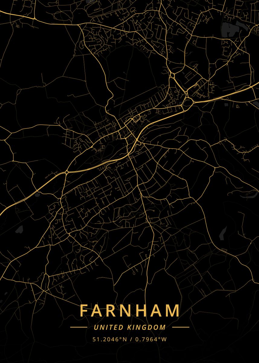'Farnham United Kingdom' Poster, picture, metal print, paint by ...