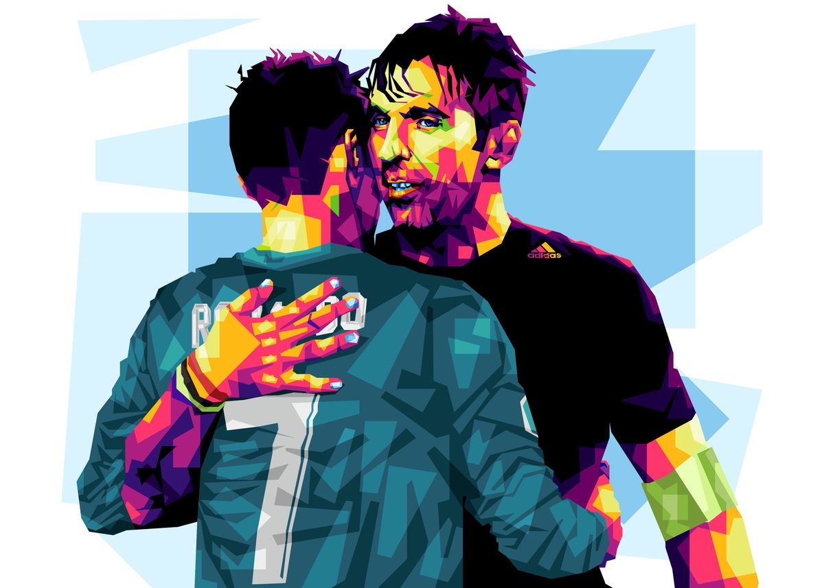 'Ronaldo And Buffon' Poster by Rio Josia | Displate