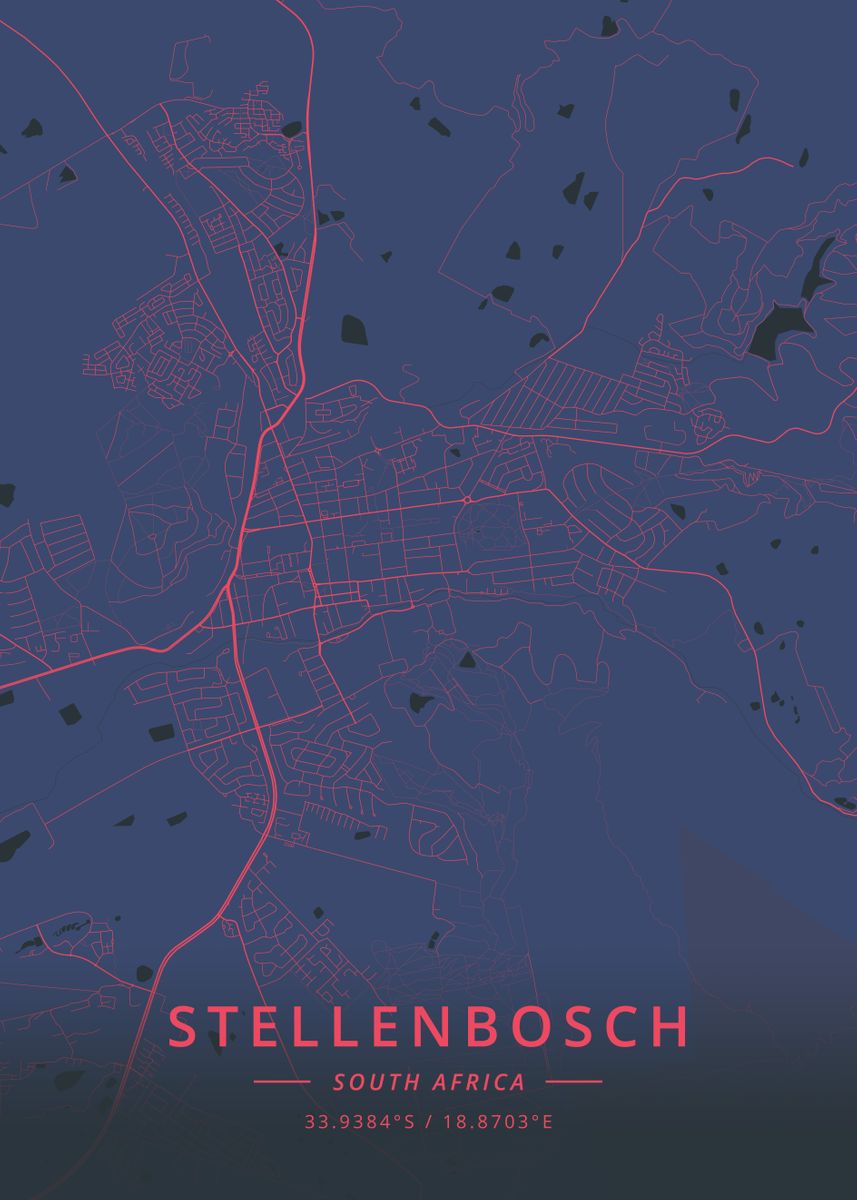 'Stellenbosch South Africa' Poster, picture, metal print, paint by ...