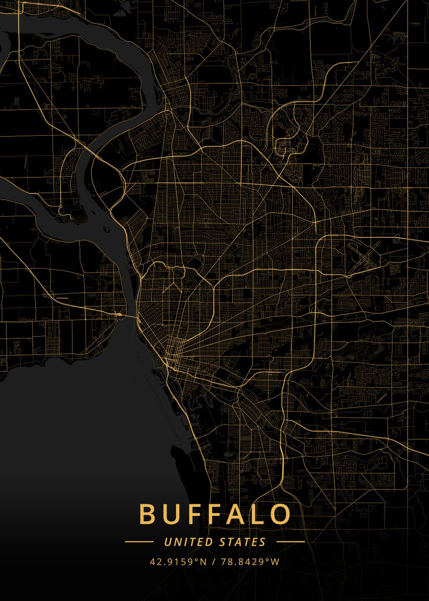 'Buffalo United States' Poster, picture, metal print, paint by Designer ...