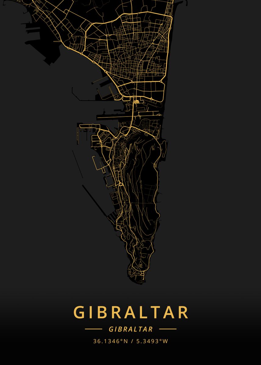 'Gibraltar Gibraltar' Poster, picture, metal print, paint by Designer ...