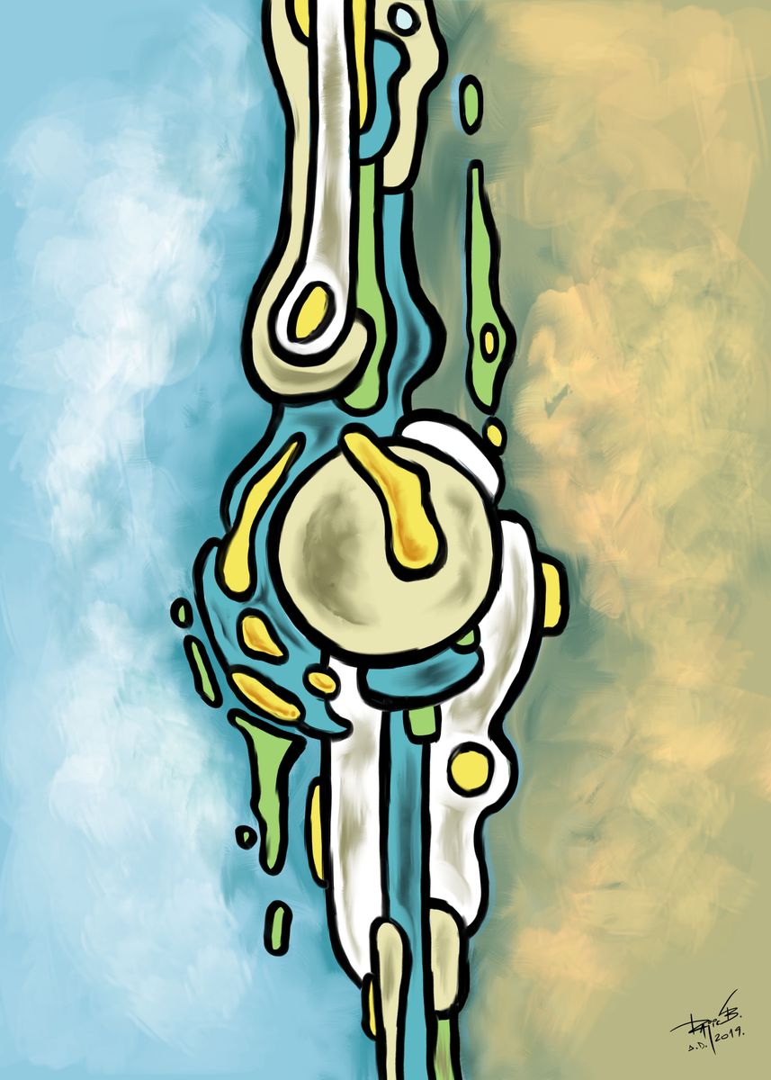 'Collision' Poster, picture, metal print, paint by Boris Rajic | Displate