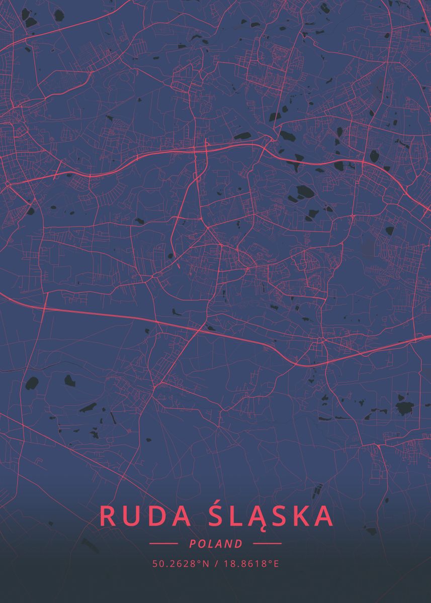 'Ruda Slaska Poland' Poster, picture, metal print, paint by Designer ...