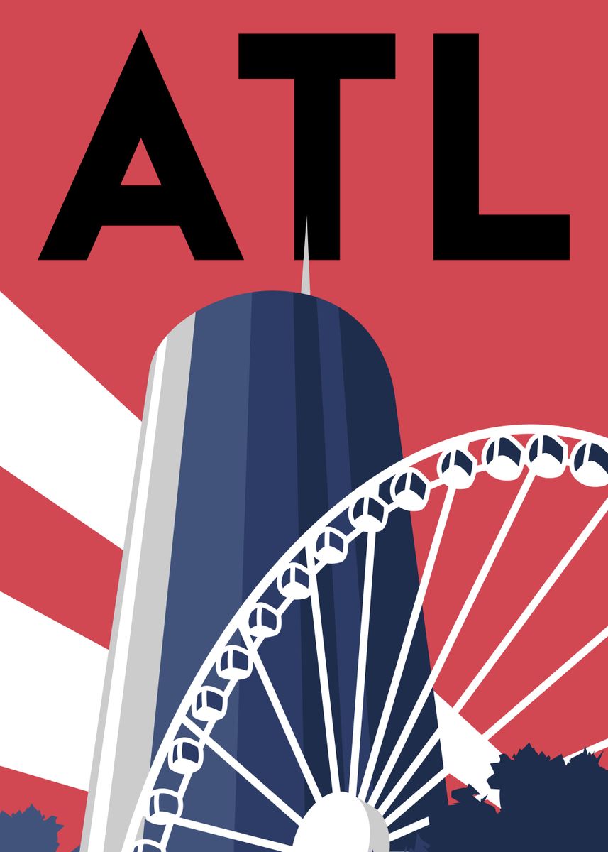 'Atlanta' Poster, picture, metal print, paint by Trevor Kinkade | Displate