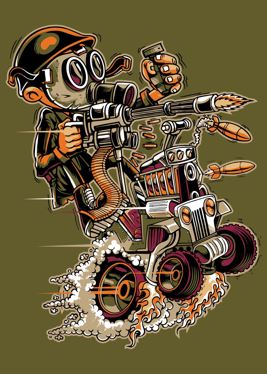 'War Zone' Poster, picture, metal print, paint by Chris Simmons | Displate