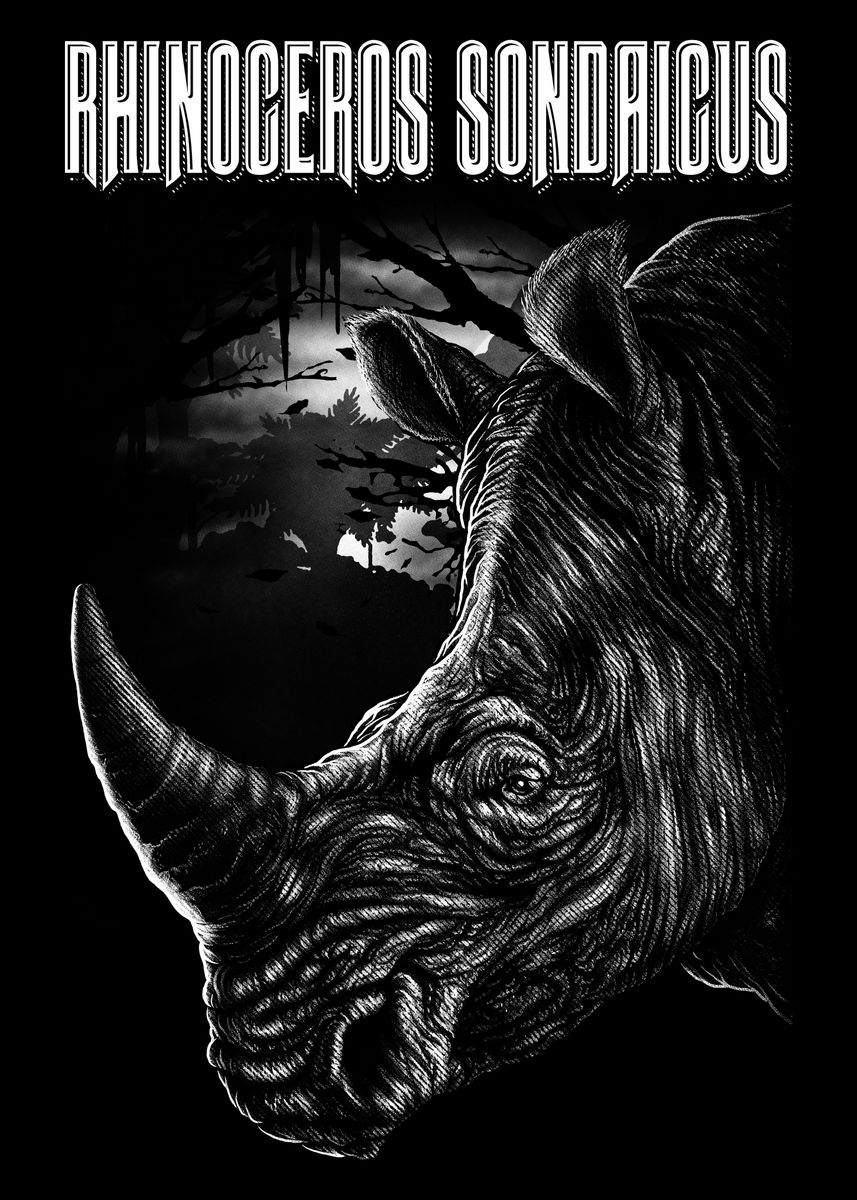 'Javan Rhino' Poster by Orbus Deadsign | Displate
