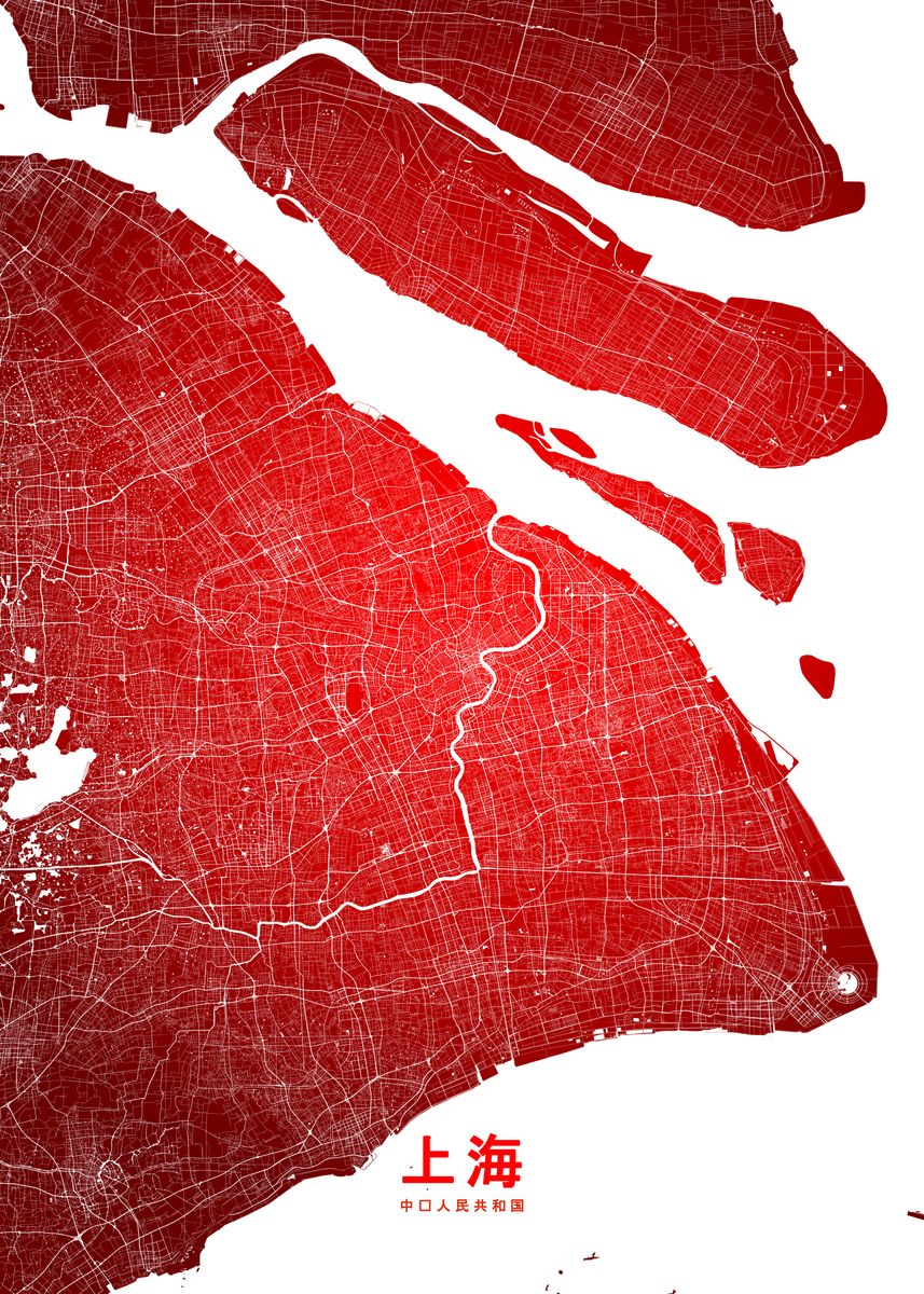 'Shanghai map' Poster by mapsies | Displate