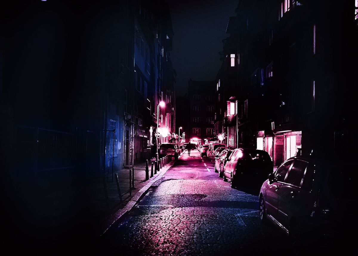 'Cyber Night' Poster by Brian Scutt | Displate