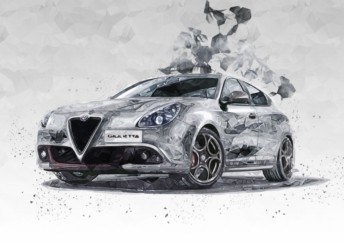 '2017 Alfa Romeo Giulietta ' Poster by Benjamin Cremer | Displate