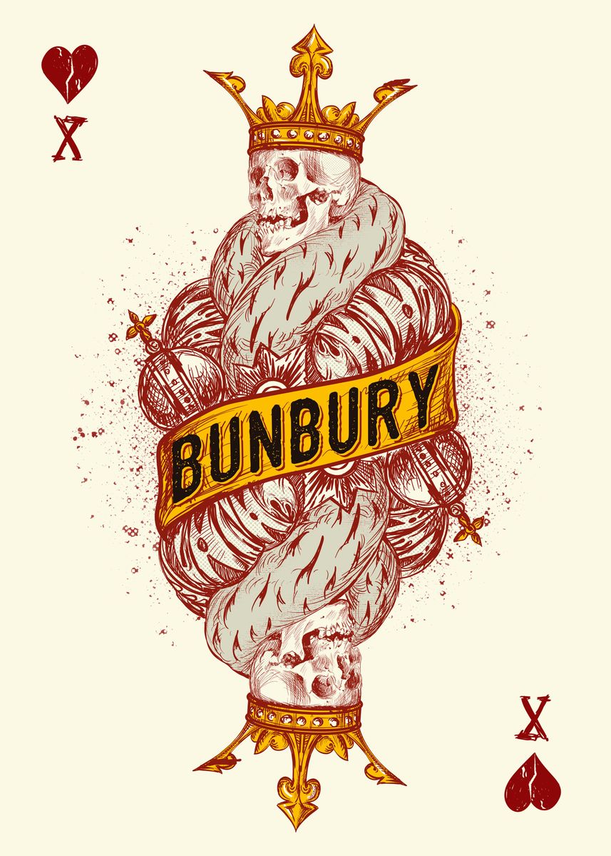 'Bunbury Cards' Poster, picture, metal print, paint by David Hernández ...