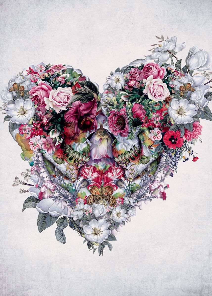 'Love Forever' Poster, picture, metal print, paint by RIZA PEKER | Displate