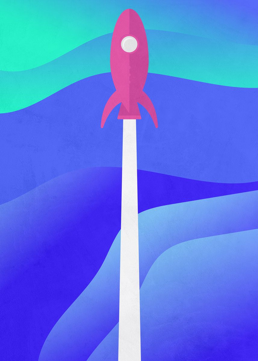 'The Space Rocket III' Poster by Seven Trees Design | Displate