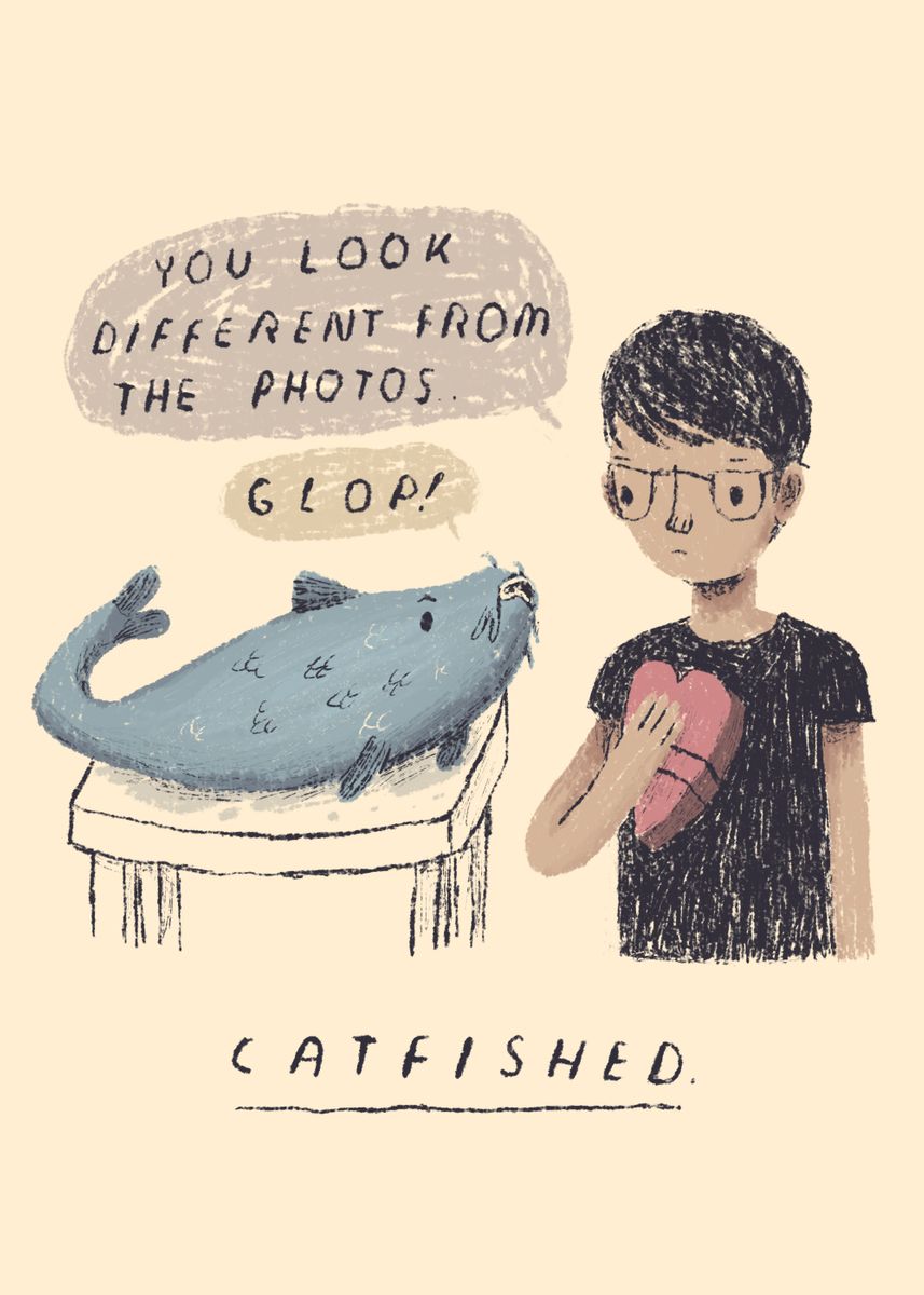 'catfished' Poster by Louis roskosch | Displate