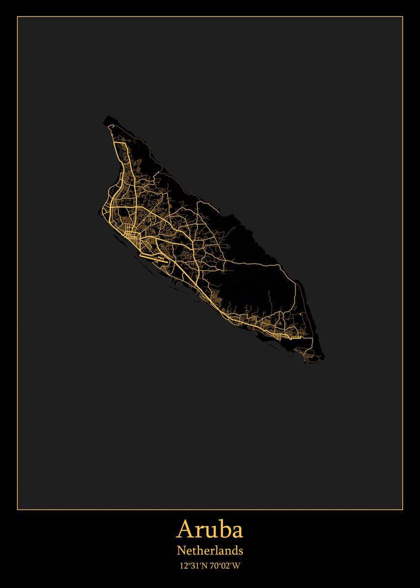 'Aruba Netherlands' Poster, picture, metal print, paint by Iwoko | Displate