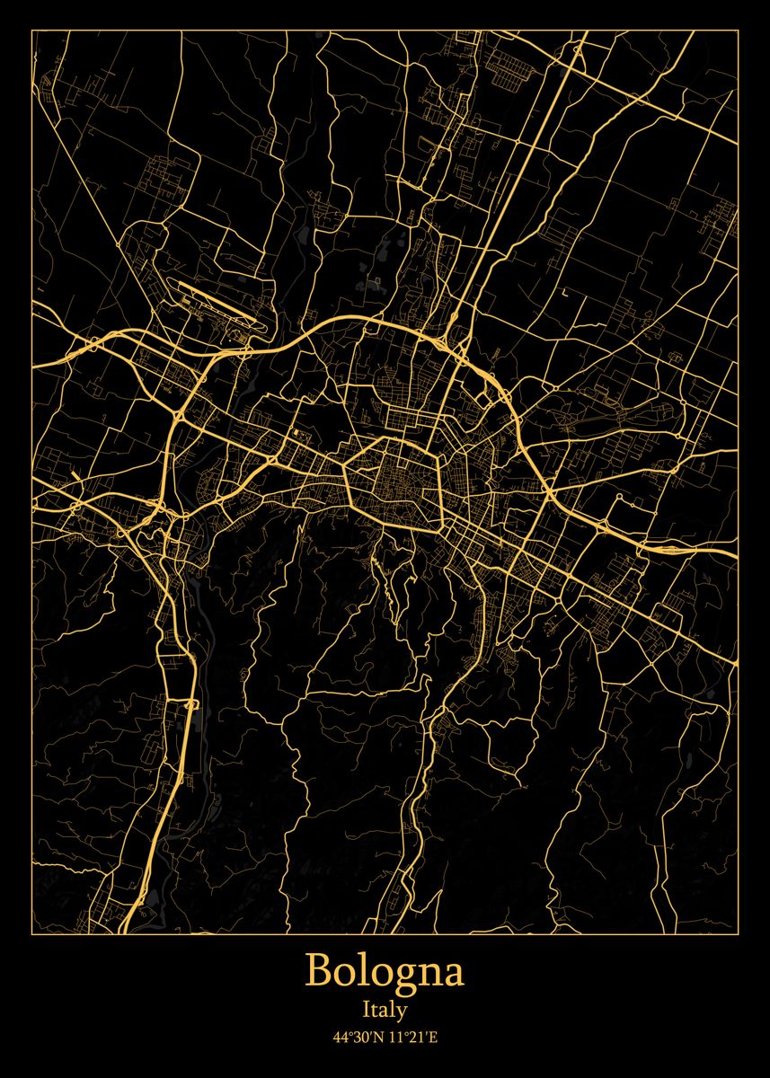 'Bologna Italy' Poster, picture, metal print, paint by Iwoko | Displate