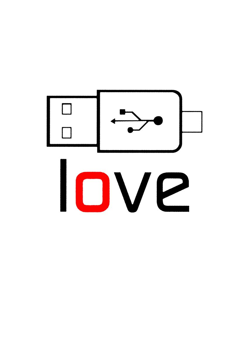 'Love Flashdisk' Poster, picture, metal print, paint by black acturus ...