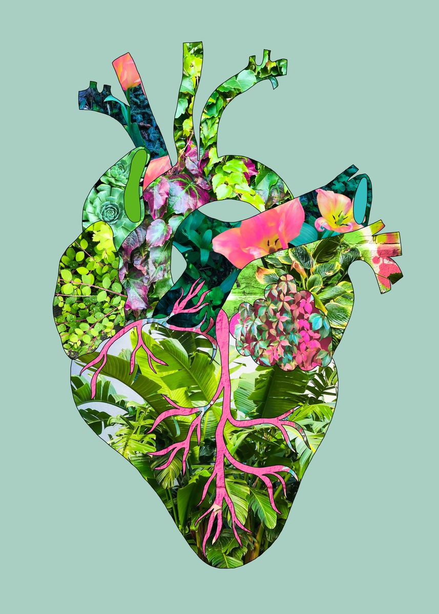 'My Botanical Heart' Poster, picture, metal print, paint by Bianca ...